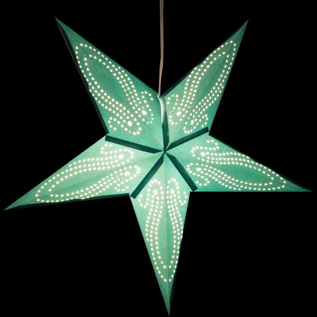 Paper star lamp - 16 ways to give unusual feelings to your party ...