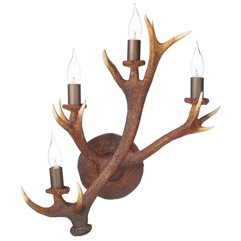 Stag wall light - 12 ways to Add a rustic feel to your home decor ...