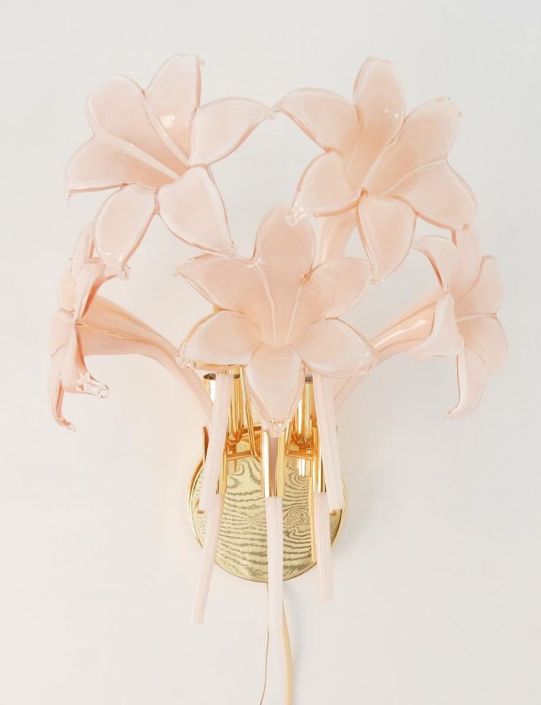 Create a beautiful look with Pink flower wall light - Warisan Lighting