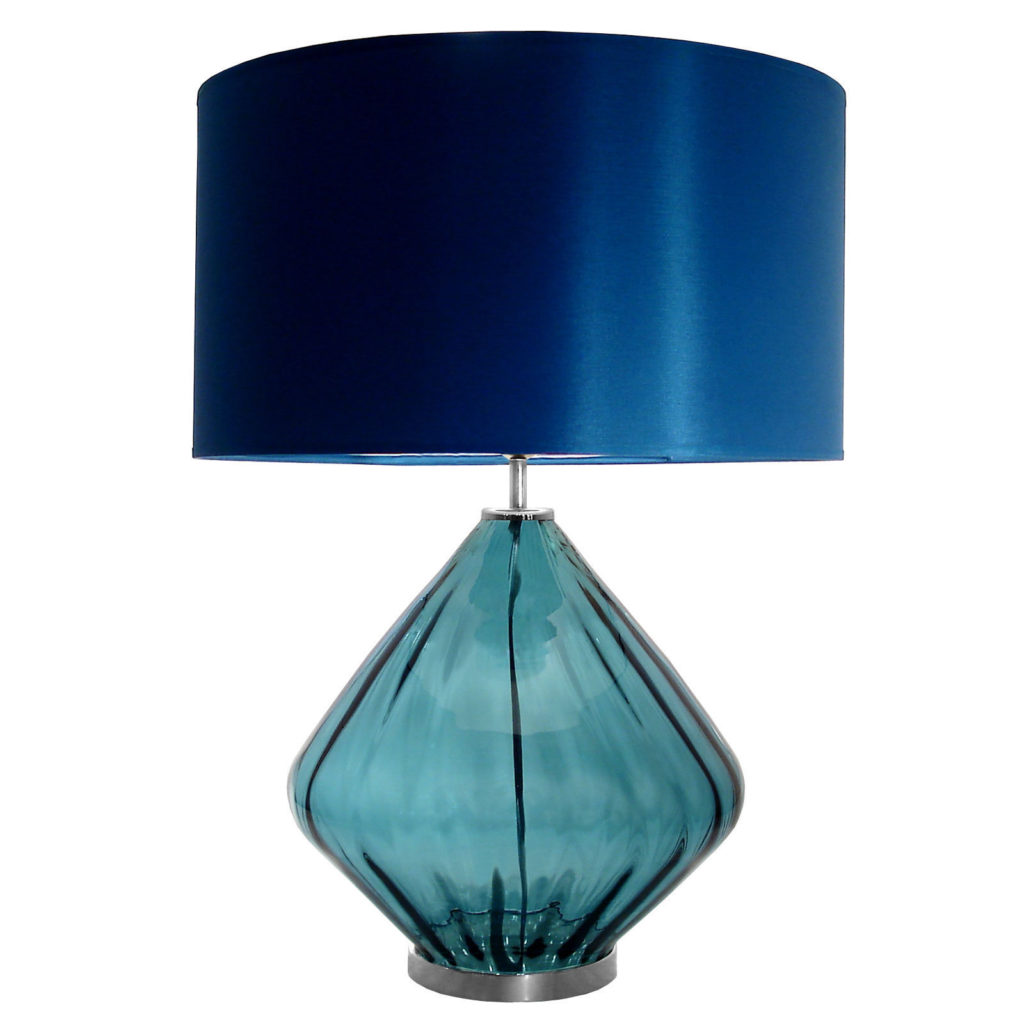 Teal glass lamp - creation of harmony within the room - Warisan Lighting