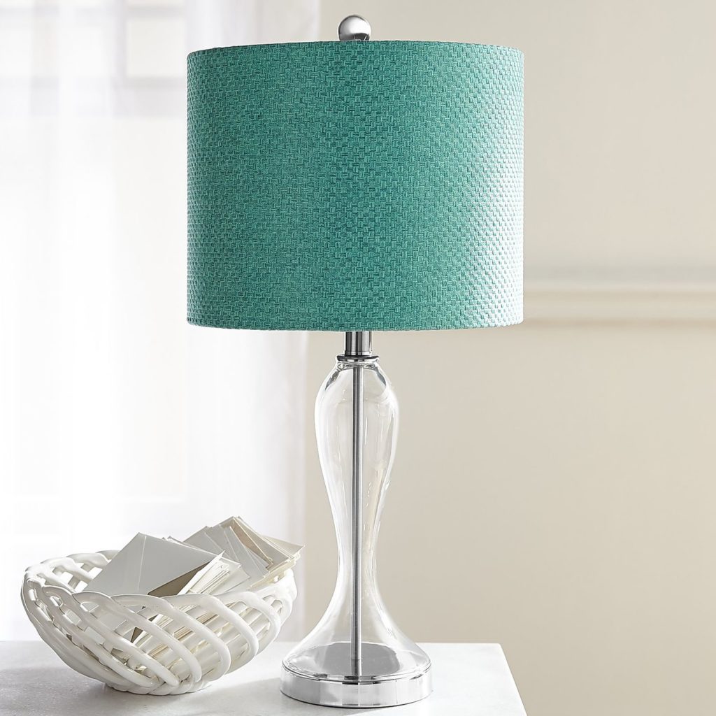 Teal glass lamp - creation of harmony within the room - Warisan Lighting