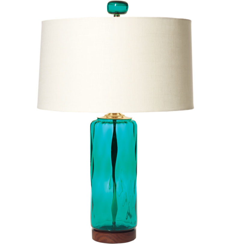 Teal glass lamp - creation of harmony within the room - Warisan Lighting
